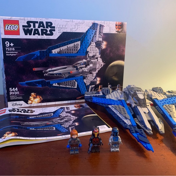 Lego | Toys | Lego Star Wars Mandalorian Starfighter Blue And Gray ...
